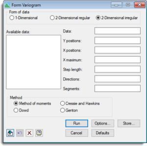 Form Variogram • Genstat Knowledge Base 2023