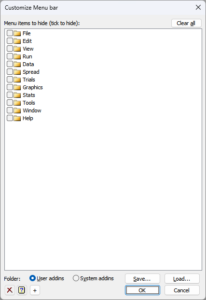 Customize Menu bar • Genstat Knowledge Base 2024
