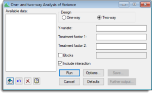 One and two-way Analysis of Variance • Genstat Knowledge Base 2024