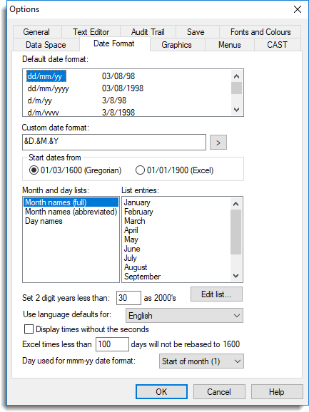Formatting Dates And Times Genstat Knowledge Base 2023