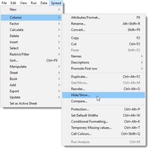 Managing Rows and Columns • Genstat Knowledge Base 2023