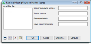 Replace Missing Values in Marker Scores • Genstat Knowledge Base