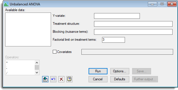 Unbalanced ANOVA • Genstat Knowledge Base