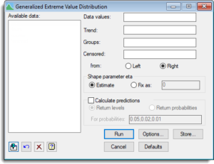 Fit a Generalized Extreme Value Distribution • Genstat Knowledge Base
