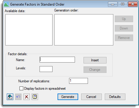 Generate Factors in Standard Order • Genstat Knowledge Base
