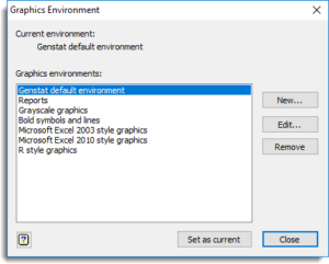 Select Initial Genstat Environment • Genstat Knowledge Base