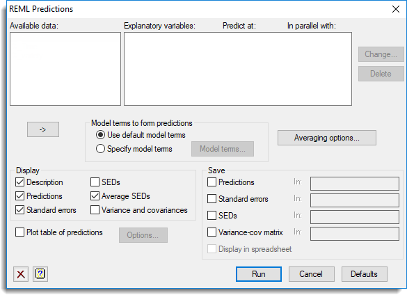 REML Predictions • Genstat Knowledge Base