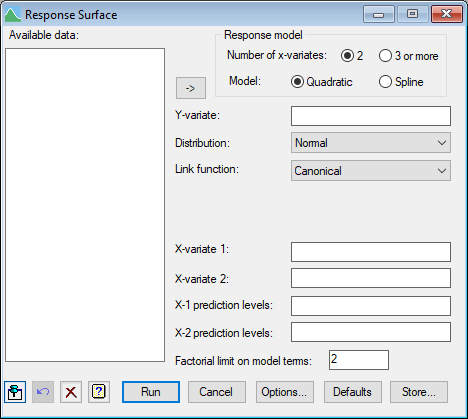 Response Surface • Genstat Knowledge Base