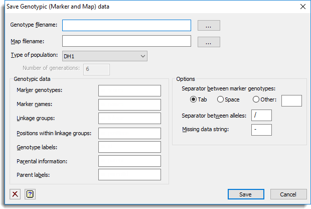 Save Genotypic (Marker and Map) Data • Genstat Knowledge Base