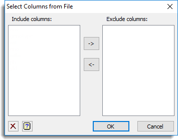 Select Columns from File • Genstat Knowledge Base