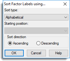 Sort Label/Level Order within a Factor Column • Genstat Knowledge Base
