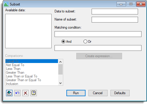 Subset • Genstat Knowledge Base
