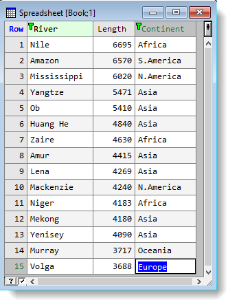 Importing an ASCII file and Saving as a Spreadsheet • Genstat Knowledge ...