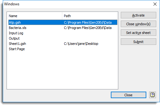Windows Menu • Genstat Knowledge Base