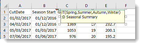 Using Excel Cell Comments with Genstat • Genstat Knowledge Base