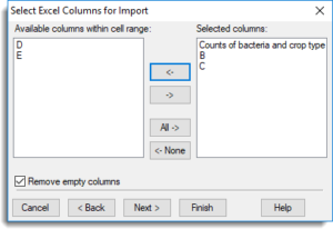 Using the Excel Import Wizard • Genstat Knowledge Base