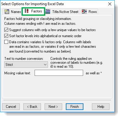 Using the Excel Import Wizard • Genstat Knowledge Base