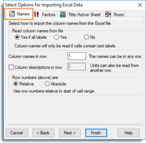 Using the Excel Import Wizard • Genstat Knowledge Base