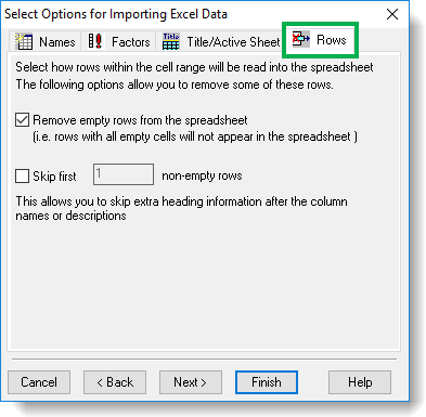 Using the Excel Import Wizard • Genstat Knowledge Base