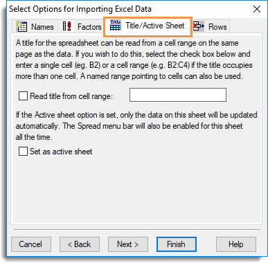 Using the Excel Import Wizard • Genstat Knowledge Base