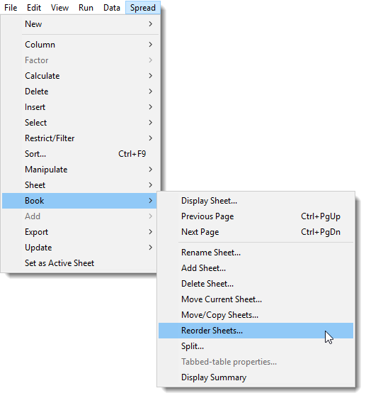 Managing Multi-Page Spreadsheets • Genstat Knowledge Base