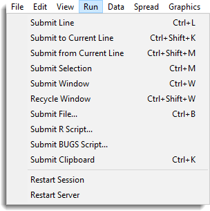 Run Menu Commands • Genstat Knowledge Base
