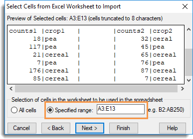 Using the Excel Import Wizard • Genstat Knowledge Base