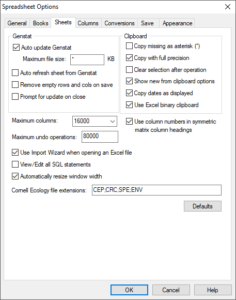 Sheets • Genstat Knowledge Base
