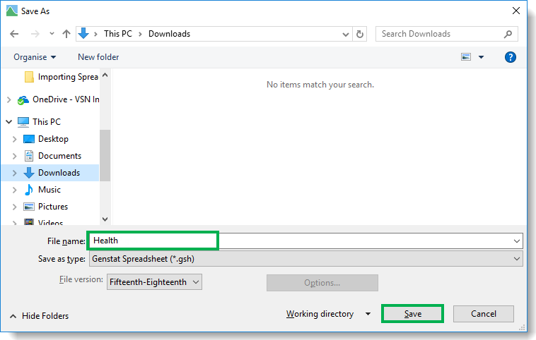 Copying a Spreadsheet or Workbook • Genstat Knowledge Base