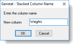 Stacking and Unstacking Columns • Genstat Knowledge Base