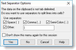 Copying and Inserting Columns from the Clipboard • Genstat Knowledge Base